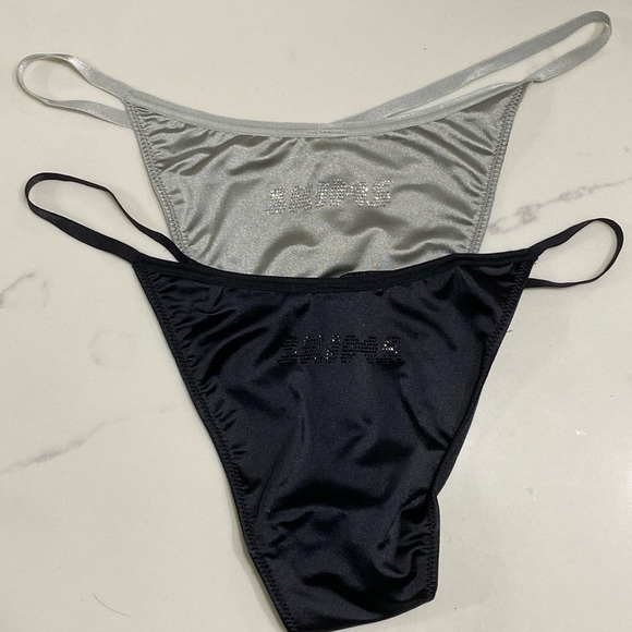 SKIMS | Intimates & Sleepwear | Nwot Skimsmicro Thong With Skims Logo ...